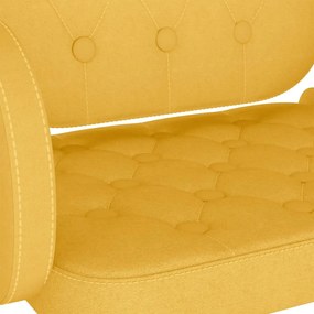 Barové židle 2 ks hořčicově žluté textil - Default Title