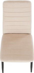 Jídelní židle SWISS - velvet látka, Dulux béžová / černá