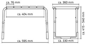 Ridder koupelnová stolička, výškově nastavitelná, černá A172110
