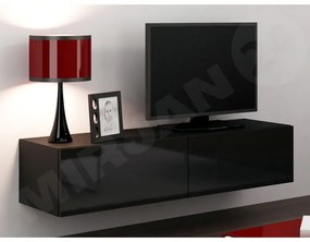 TV stolek Zigo 140, Barva: černý / černý lesk