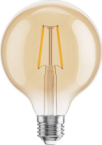 Mexen Vintis, LED žárovka E27, G95, 2W, Teplá - 2200K, 180 lm, jantarová - L157-E27-0222-50