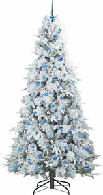 Umělý Skládací Vánoční Strom s stojanem Bílá 240 cm PE a PVC 3397517
