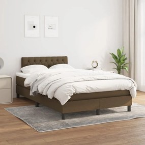 Box spring postel s matrací tmavě hnědá 120x190 cm textil 3269747