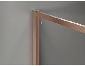 Mexen Kioto-F, sprchová zástěna s rámem 100 x 202 cm, 8 mm čiré sklo, profil měděná matná, 800-100-104-65-00