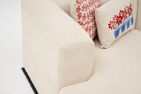 Hanah Home Rohová pohovka LINDEN levá krémová