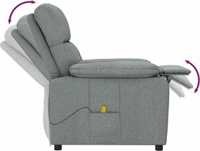 Masážní křeslo tmavě šedé textil 289673