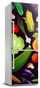 Wallmuralia Nálepka na ledničku do domu Zelenina 60x180 cm