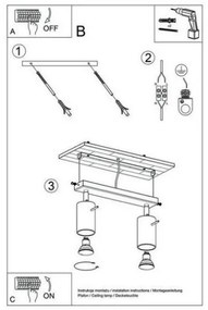Bodové svítidlo SOLLUX Ring 2 GU10 2x40W bez zdroje SL.0092 černá