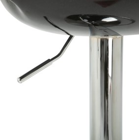 HOMCOM Set 2 Vysokých Barových Židlí, otočné o 360°, s opěrkou a opěrkou na nohy, nastavitelná výška, ocelová základna, pro jídelnu a kuchyň, 46x41x7…