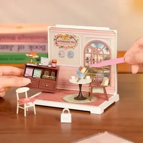 RoboTime 3D dřevěná skládačka miniatura domečku mini Medová čajovna
