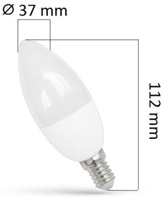 LED žárovka svíčka E14 1W 90lm teplá, ekvivalent  10W