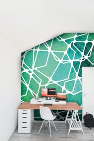 Malvis ® Tapeta Zelená mozaika Vel. (šířka x výška): 504 x 310 cm