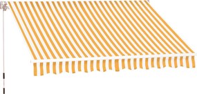 Manuální vyklápěcí markýza Outsunny 295 x 245 cm na terasu s klikou, nastavitelný úhel 45°-85°, hliník a polyester 280g/m², markýza na terasu, balkon,