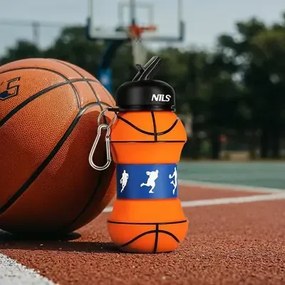 NILS Camp NC4104 550ml basketbal / Skládací silikonová láhev