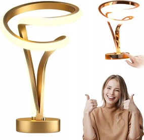 Stolní Led Lampa S Dotykovým Ovládáním A Spirálovým Designem