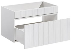 Koupelnová skříňka s umyvadlem a deskou ICONIC White DU80/1 | 80 cm
