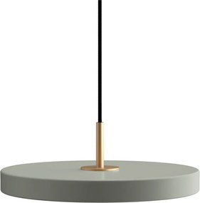 Šalvějově zelené kovové LED stmívatelné závěsné svítidlo s kovovým stínidlem ø 31 cm Asteria Plus – UMAGE