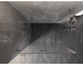 Mexen Lunar-F Duo, skládací sprchový kout 100 x 70 cm, 8mm čiré sklo, chromový profil, 836-100L-070P-01-00