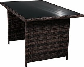 Velaco Ratanový zahradní nábytek Toledo, 8 osob, hnědý