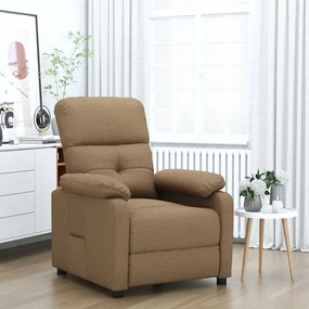 Polohovací křeslo hnědé textil 289666