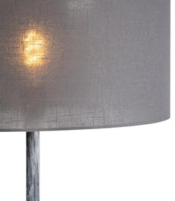 Stojací lampa šedá se šedým odstínem 50 cm - Simplo