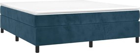 Rám postele s boxspringem tmavě modrý 200x200 cm samet 3121142
