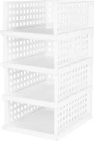Compactor Stohovatelný organizér Maxi bílý / Organizér / 4 zásuvky / 3