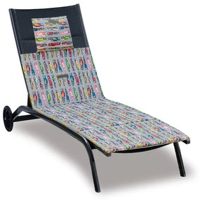 Bellatex Plážová dětská podložka potah na zip 55x155 cm Formule šedá