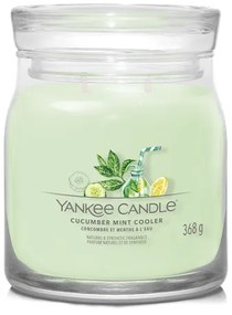 Yankee Candle vonná svíčka Signature ve skle střední Cucumber Mint Cooler 368g