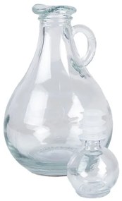 Skleněná lahvička / karafa s uzávěrem a uchem Leo – 325 ml