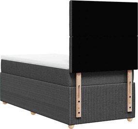 Box spring postel s matrací tmavě šedá 80 x 200 cm textil 3291898