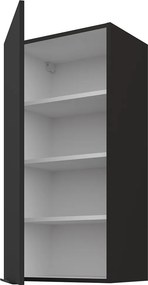 ARIA cc | horní skříňka 45 G-90 1F policová | 45 cm | VYSOKÁ | ANTI FINGERPRINT povrch | černá