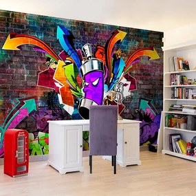 Fototapeta - Graffiti: Colourful attack