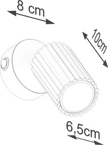 Sollux Lighting Nástěnné svítidlo KARBON černé s vypínačem
