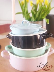 Černý smaltovaný kastrol s poklicí Blacck - Ø20cm - 2,8L