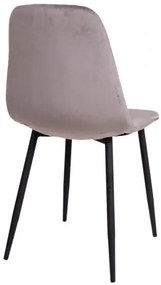 Jídelní židle STOCKHOLM šedý samet, černá podnož House Nordic 1001119