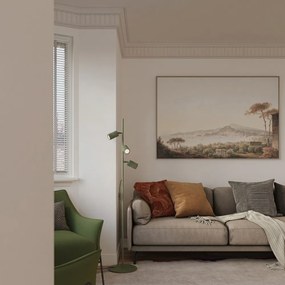 Zelená hliníková stojací lampa s ohybatelnou konstrukcí (výška 155 cm) Gleam – Sollux