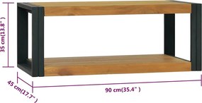 Koupelnová skříňka 90 x 45 x 35 cm masivní teakové dřevo 338231