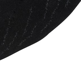 Vlněný dětský koberec ve tvaru pantera 100 x 160 cm černý/bílý JINGJING Beliani