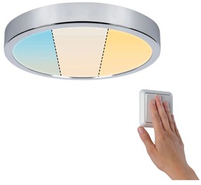 Paulmann 78926 Aviar, chromové koupelnové svítidlo, 18W LED dimwitch 2700/4000/6500K, prům.30cm, IP44