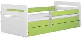 Dětská postel TOMI se zábranou - 180x80 cm - zelená - výběr barevného provedení - 3D6459