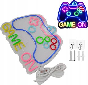 Noční Lampa Neon Led Gamepad Stmívatelná Usb Dekorace Na Zeď Ozdoba