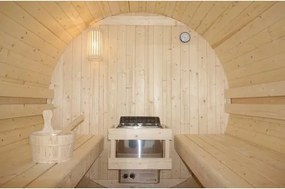 RAKOUSKÝ produkt - Venkovní sudová sauna TROMSÖ XL pro 6 osob 189x 220 x 191,5 cm ( F50220 )