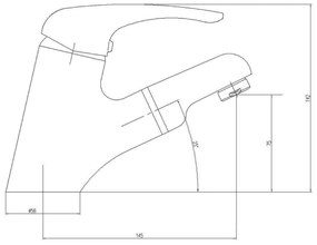 Aqualine Aqualine, KASIOPEA stojánková umyvadlová baterie s výsuvnou sprškou, chrom, 1107-05