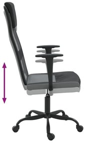 Petromila Kancelářská židle nastavitelná šedočerná síťovina a umělá kůže