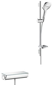 Hansgrohe Raindance Select E - Termostatická baterie a sprchová souprava v kombinaci, bílá-chrom 27038400