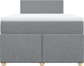 Box spring postel s matrací světle šedá 120 x 200 cm textil 3286640