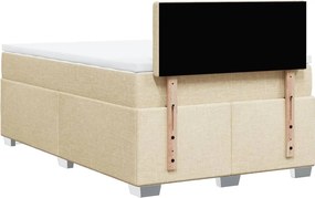 Box spring postel s matrací krémová 120x190 cm textil 3285846