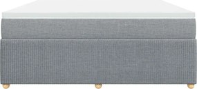Box spring postel s matrací světle šedá 180 x 200 cm textil 3285588