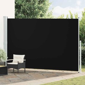 Zatahovací boční markýza/zástěna 220 x 514 cm černá 313429